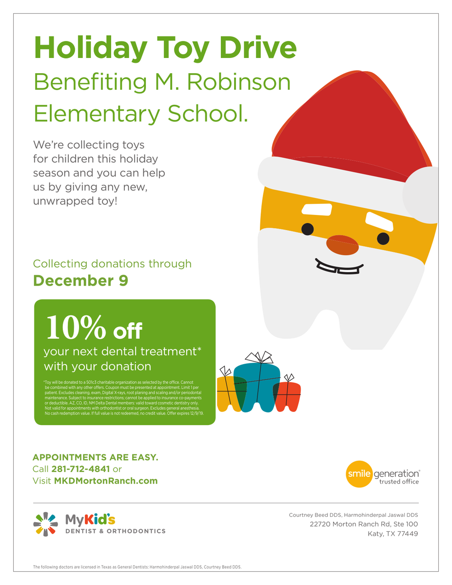 Holiday Toy Drive Benefiting M. Robinson Elementary School - Katy